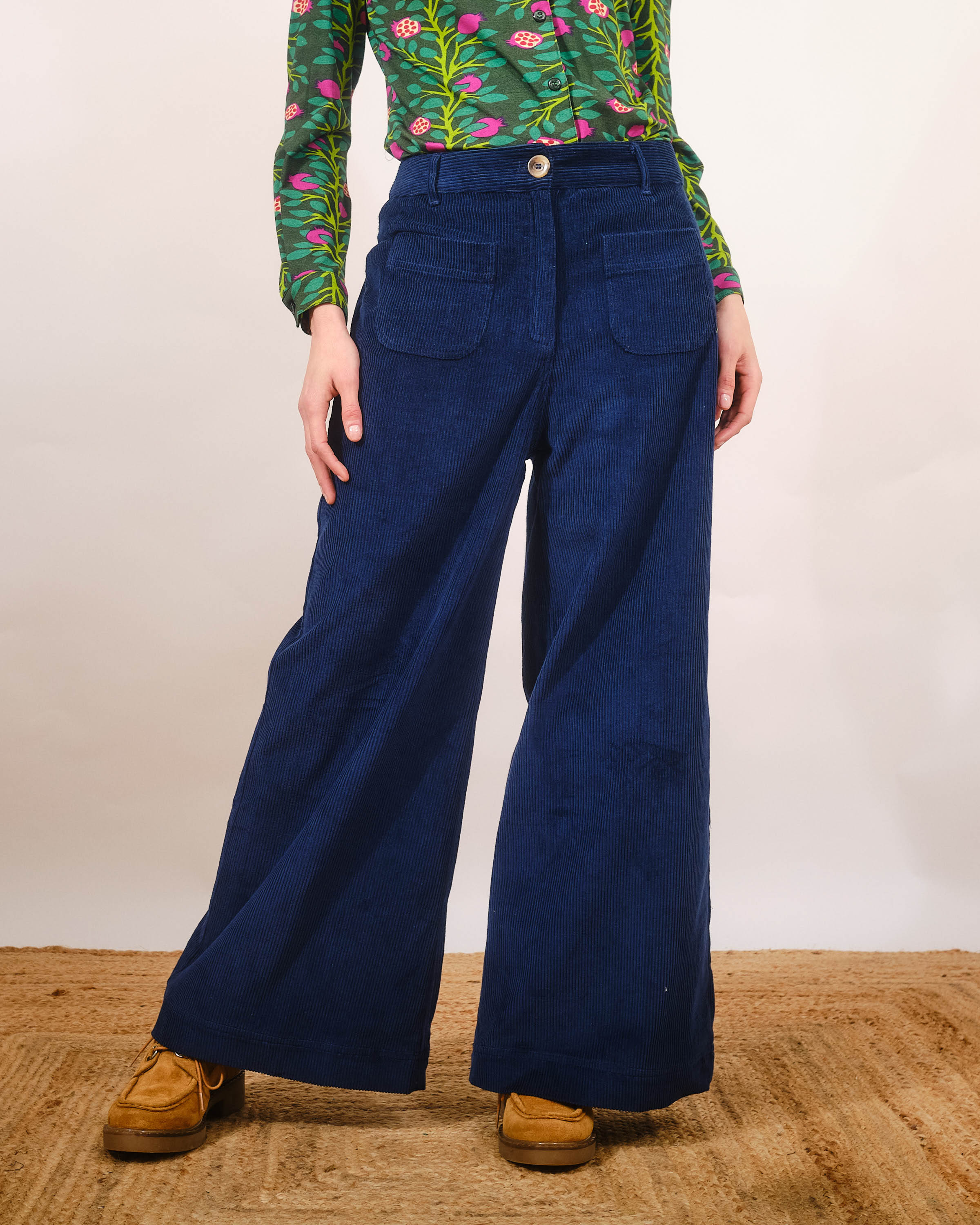 Ross Trousers in Navy Jumbo Cord – Pretty Vacant